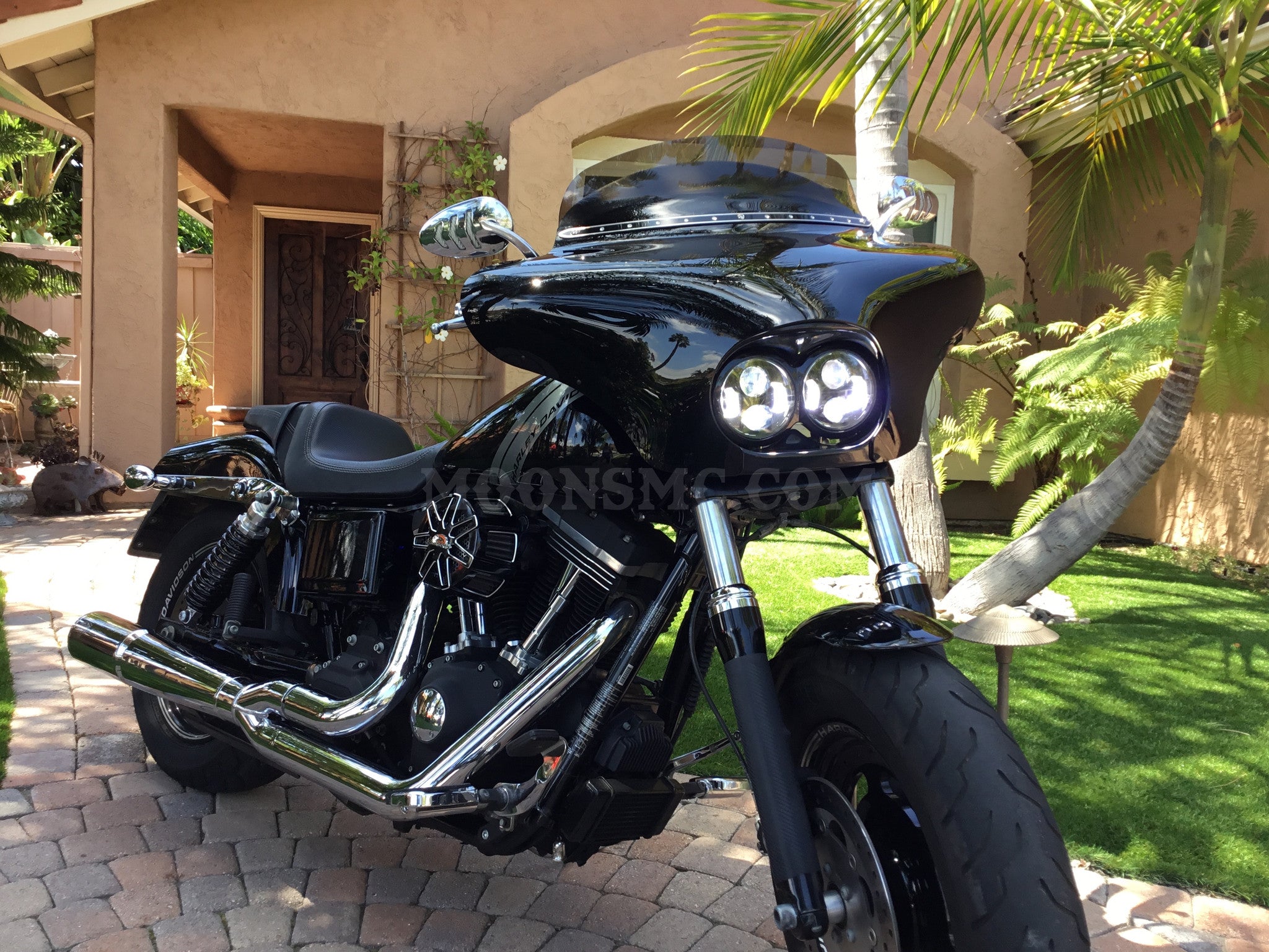 Harley Fat Bob FXDF Moonmaker Headlights – MOONSMC®
